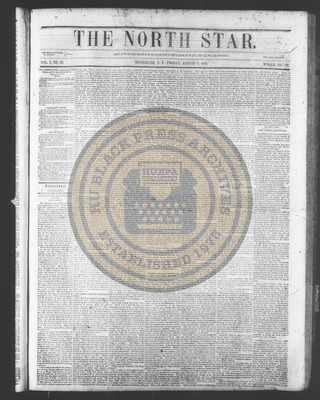 "North Star 1848-08-04" by Frederick Douglass and John Dick